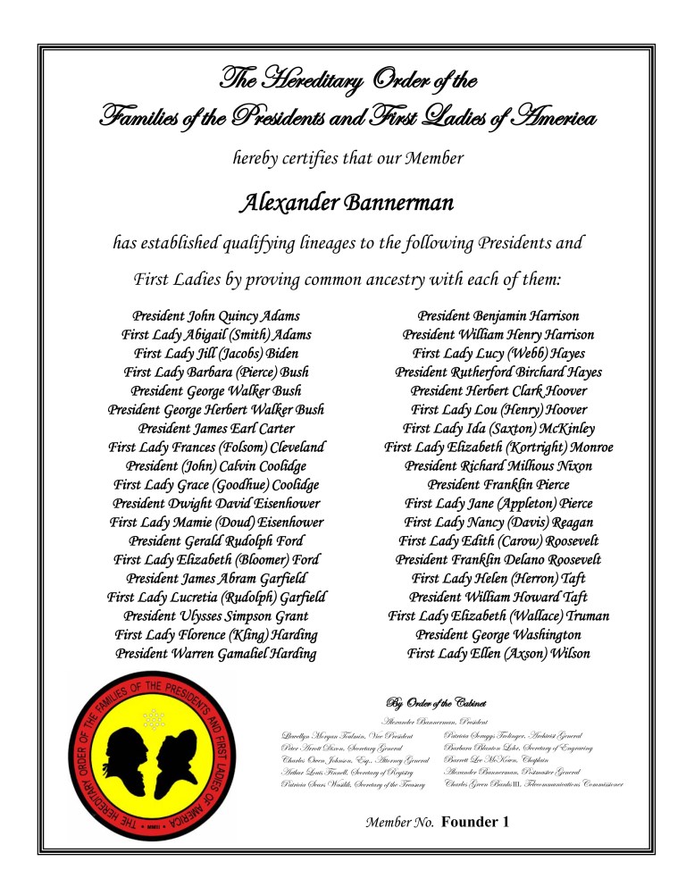 Insignia/Regalia – Presidents and First Ladies